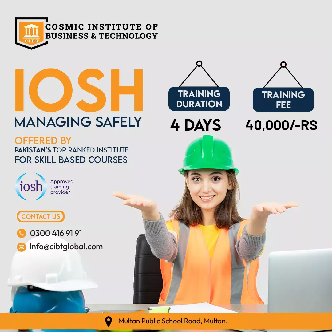 Best Institute for IOSH Course In Pakistan | Enroll Now