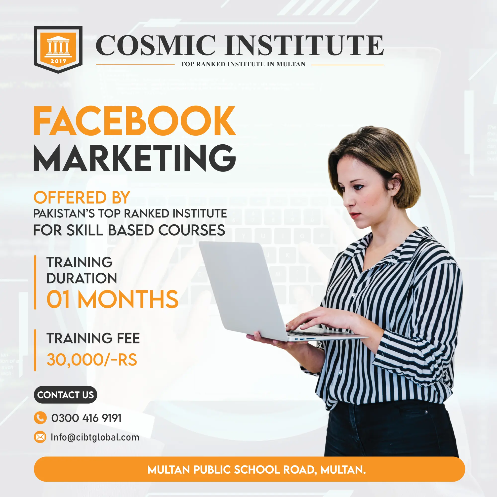 Join Cosmic Institute advanced Facebook Marketing Course